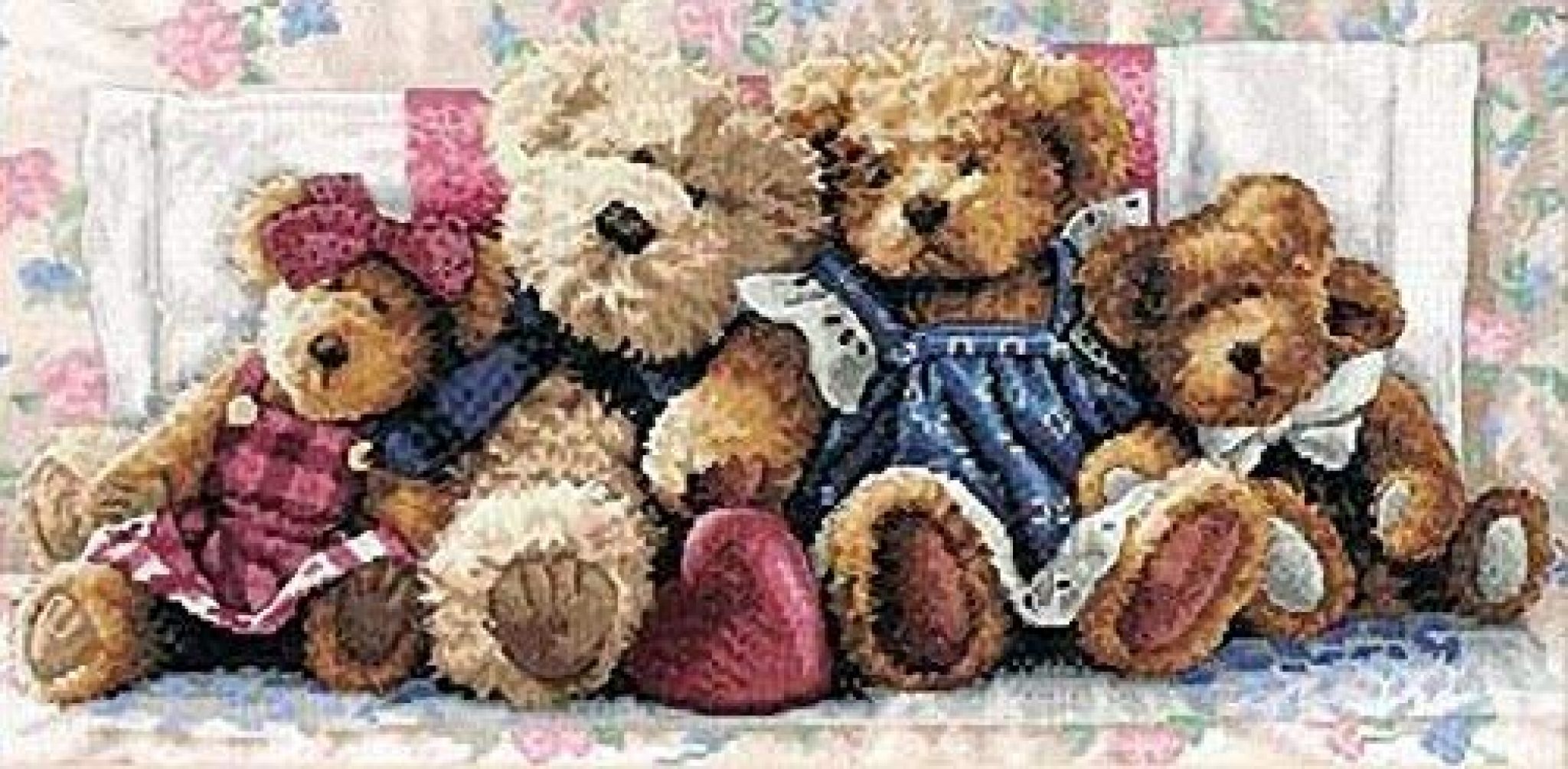 Dimensions Gold Collection Counted Cross Stitch Kit A Row of Love - Sew ...